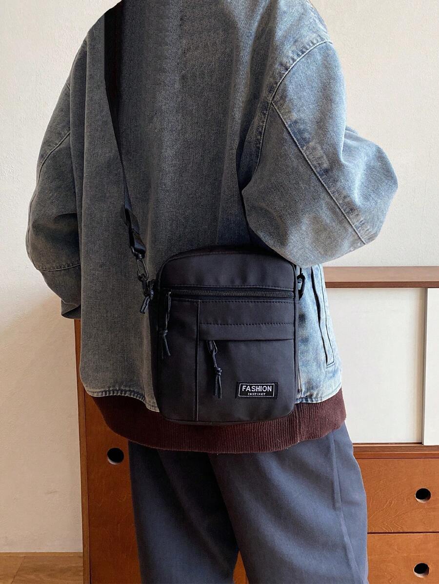 New Men's Diagonal Shoulder Bag, Fashionable And Versatile For Daily ...