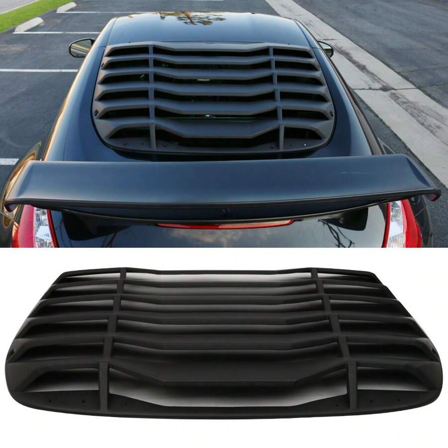 Car Window Louver For 2009-2020 Nissan 370Z IKON Style Rear Window Louvers Cover Windshield Sun ...