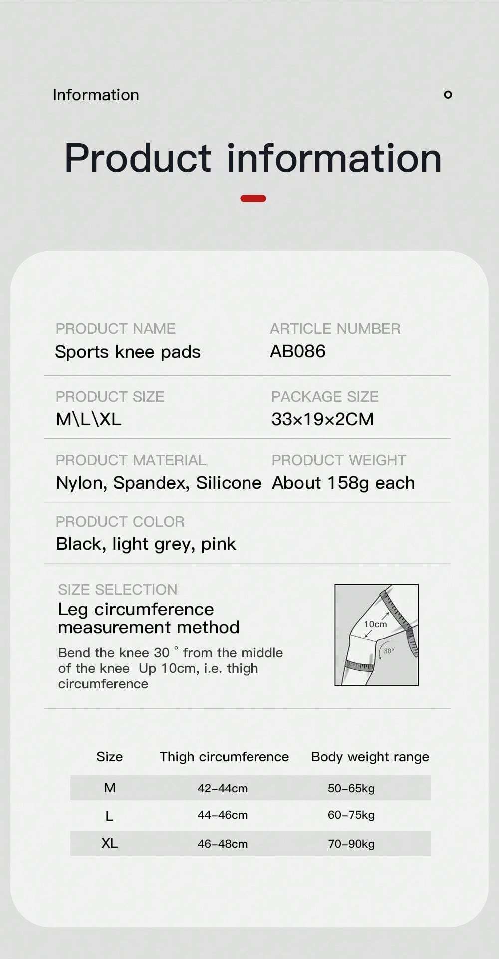 1 Pc Professional Knee Support Compression Knee Sleeve Anti Slip ...