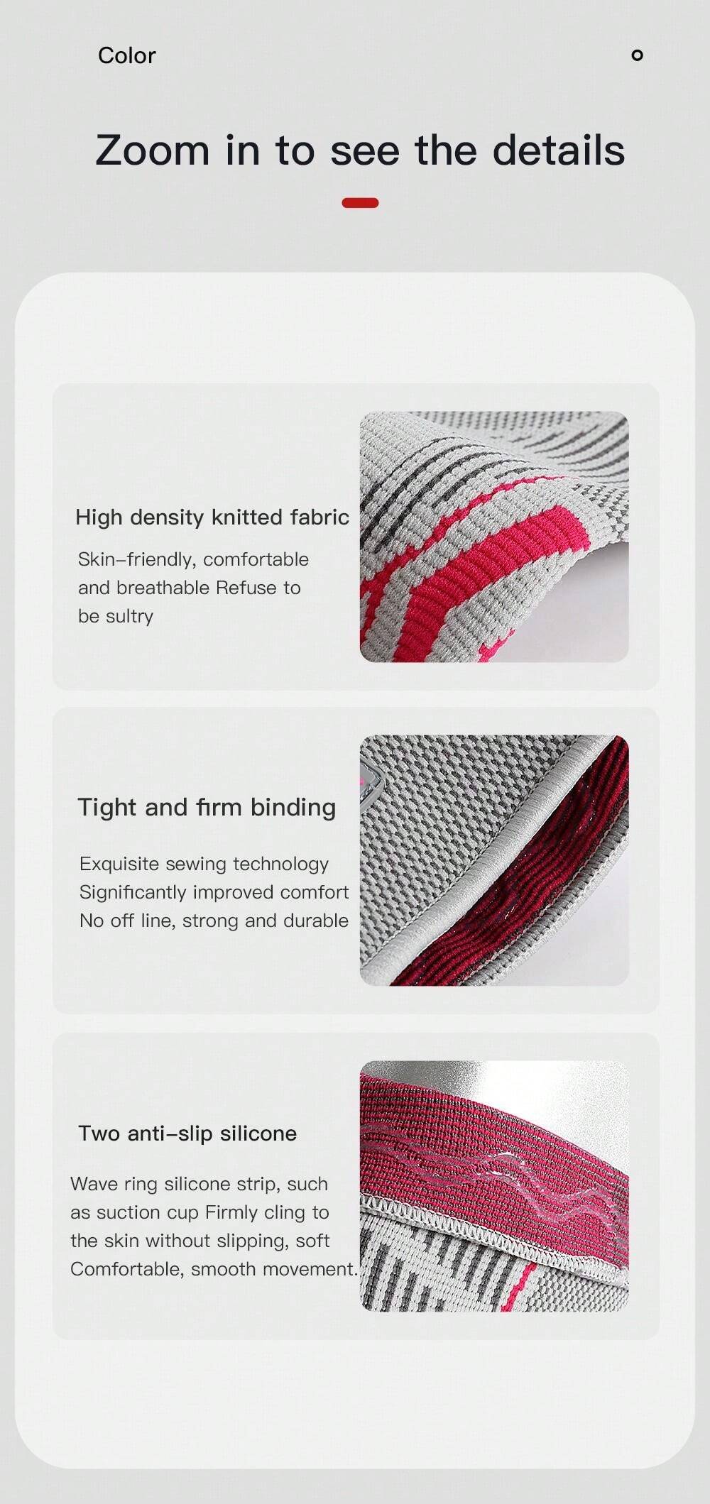 1 Pc Professional Knee Support Compression Knee Sleeve Anti Slip ...