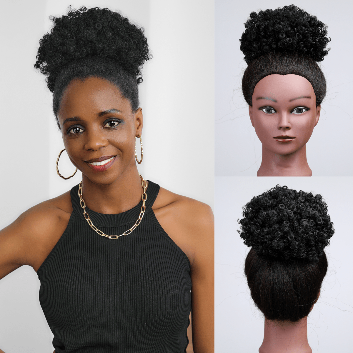 Afro Puff Drawstring Ponytail For , Short Kinky Curly Afro Ponytail ...