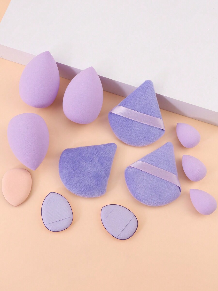 12pcs/Set Makeup Sponge Combination Kit, Non-Latex Cosmetic Sponge For ...