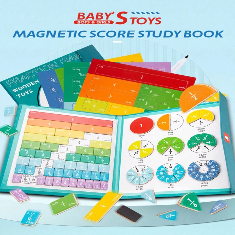 Animals Fractions Math Teaching Tool For Kids - Early Educational STEM ...