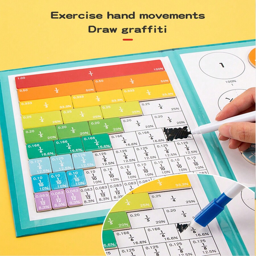 Animals Fractions Math Teaching Tool For Kids - Early Educational STEM ...