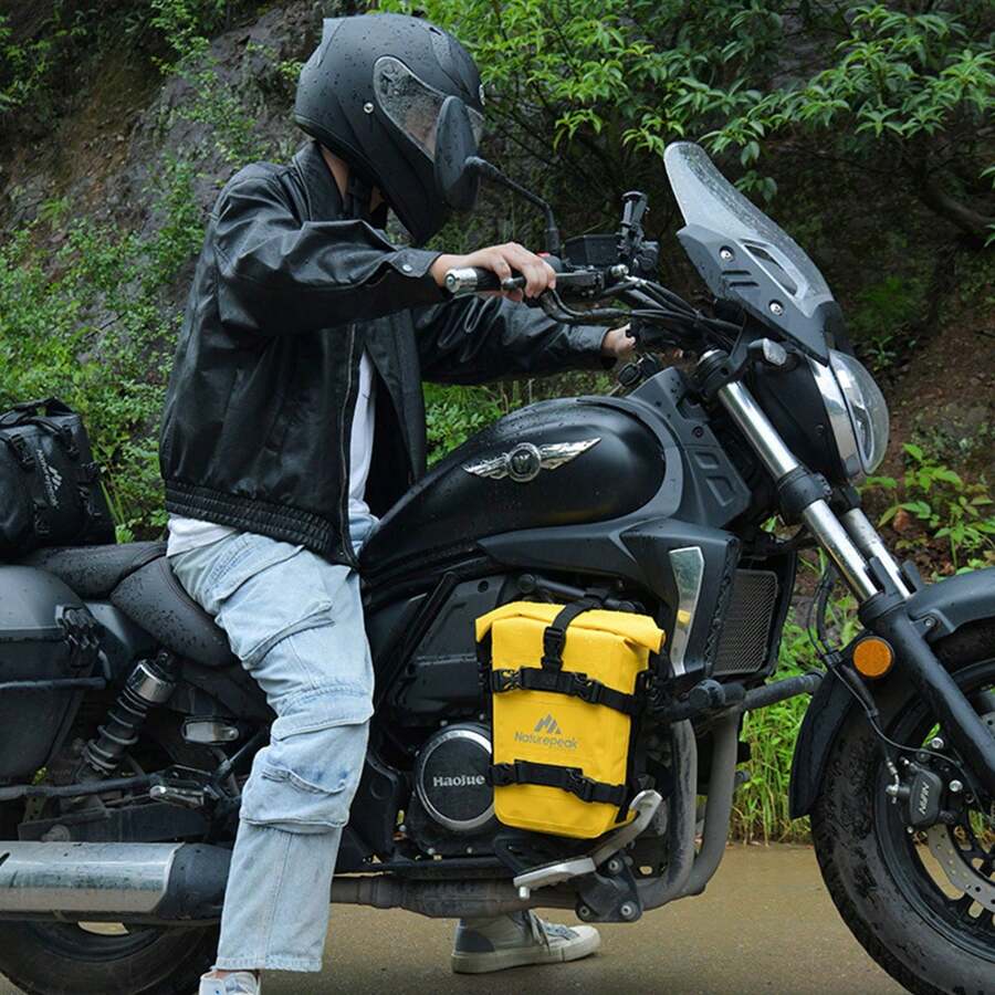 3 Colors Available Universal Motorcycle Crash Bar Side Bag Multi ...
