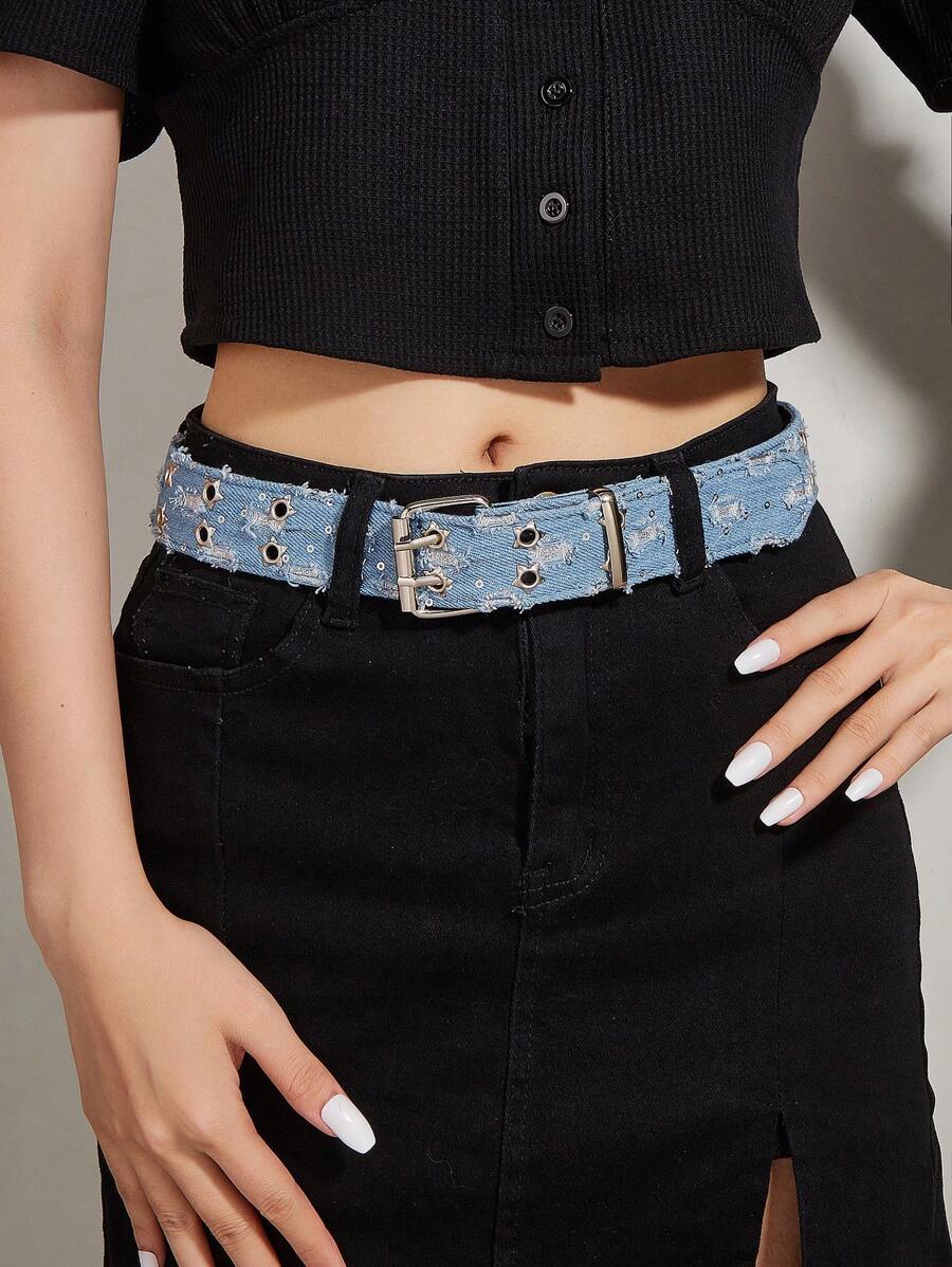 1 pieza Cinturón de doble de estrellas para mujeres con estilo punk ...