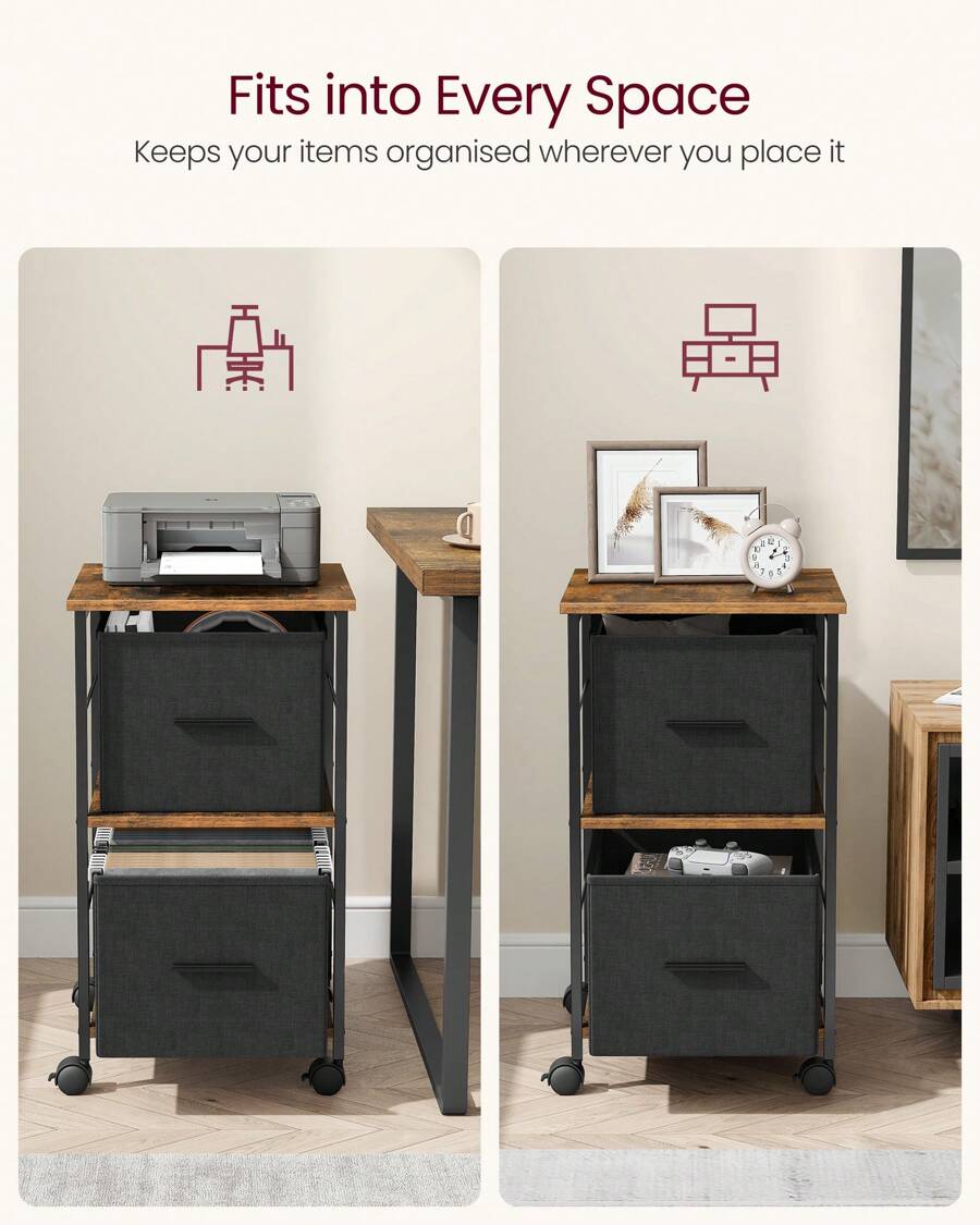 Vasagle Filing Cabinet With 2 Drawers Printer Stander For A4 Letter