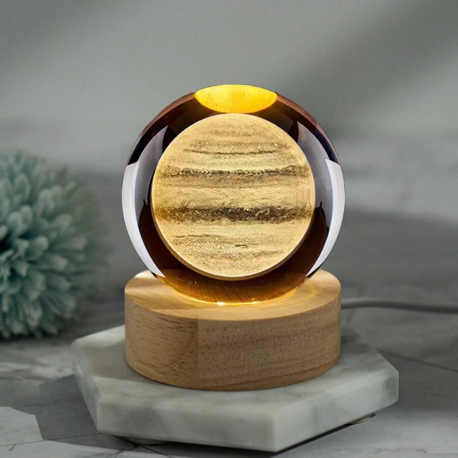 3D Laser Engraved Jupiter Crystal Ball, Small Beautiful Themed Gift ...