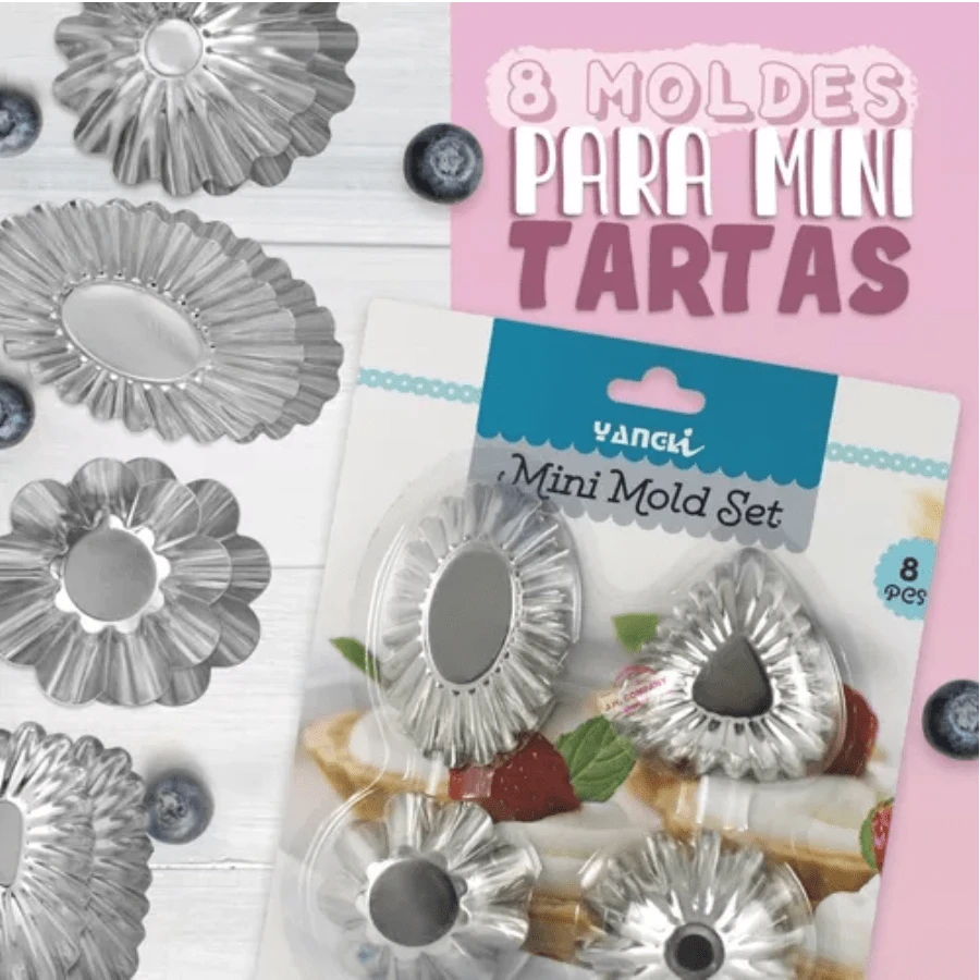 Set 8 Pcs Mini Molde Tarta Reposteria Pastel Pay Formas 938 | Moda de ...
