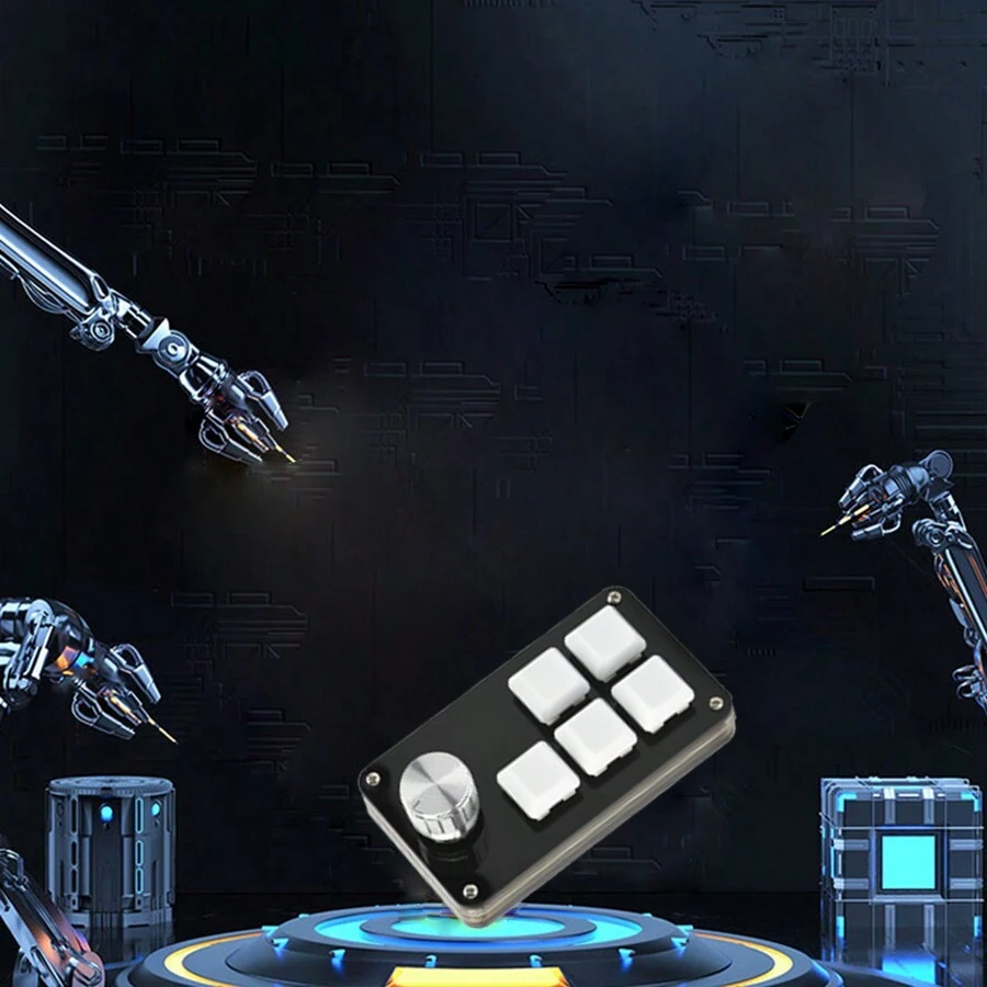 5-Key White Customizable Mini Keyboard For Gaming And Office, With ...