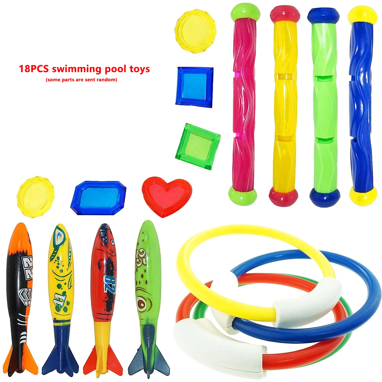 Swimming Pool Diving Toys Summer Children Underwater Snorkeling Pool ...