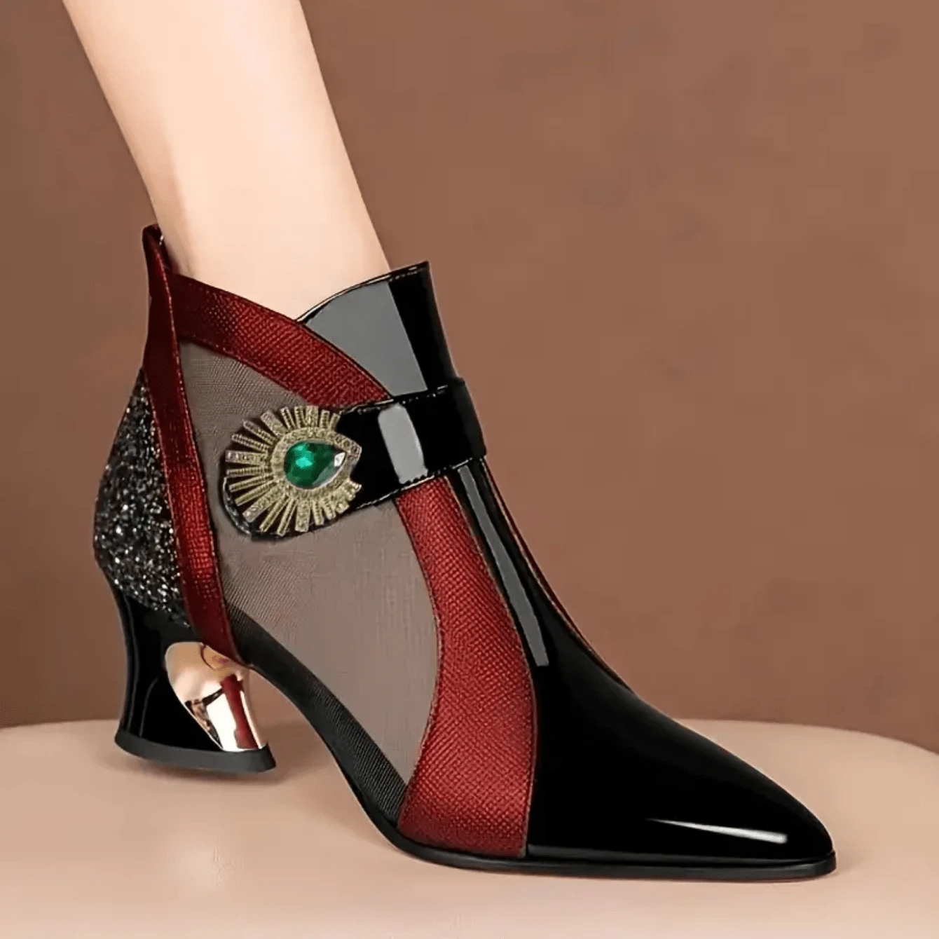 Nuevas botas de verano 2024 para mujeres con diamantes y punta cuadrada ...