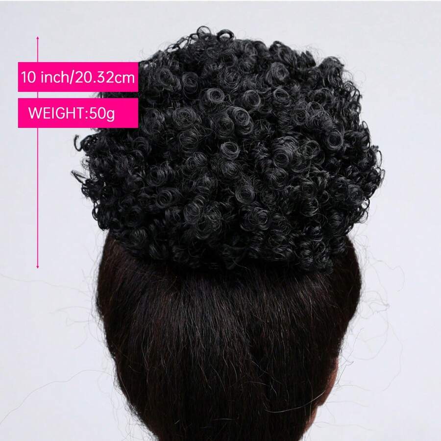 Afro Puff Drawstring Ponytail For , Short Kinky Curly Afro Ponytail ...