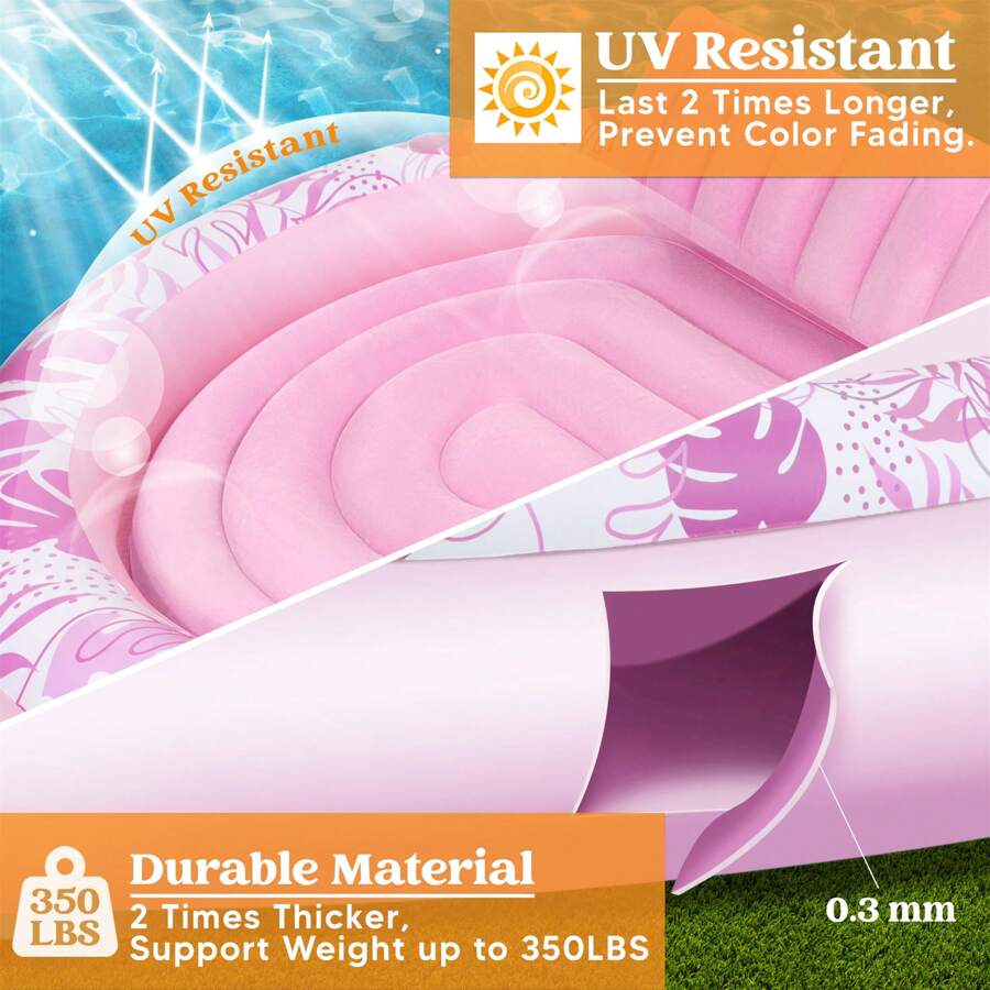 Syncfun Tanning Pool Lounger Float, Luxury Fabric Large Pool Floats ...