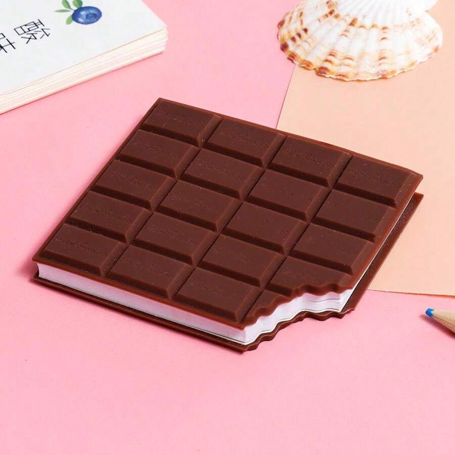 Pack Of 2 Chocolate Notebooks And A Chocolate Pen (Pink/Brown/Yellow ...