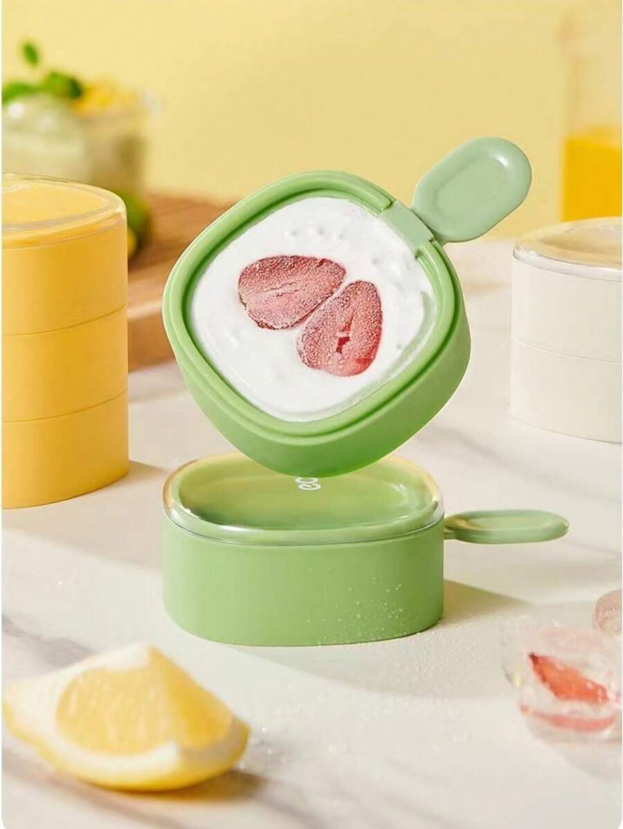 Ice Cream Moulds With Stick, Reusable Mini Ice Cream Shapes With Lids ...