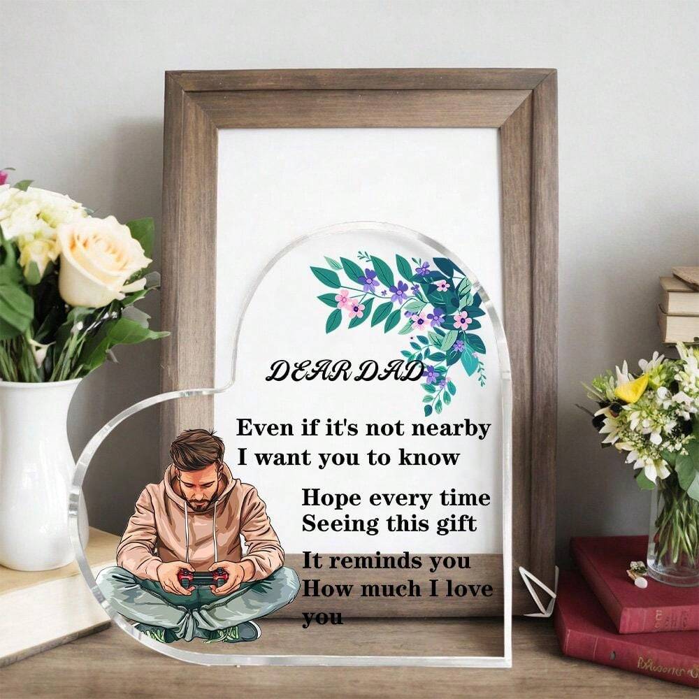 1 st Far Presenter Från Dotter Son Fars Dag Hjärta Konstnärlig Form ...