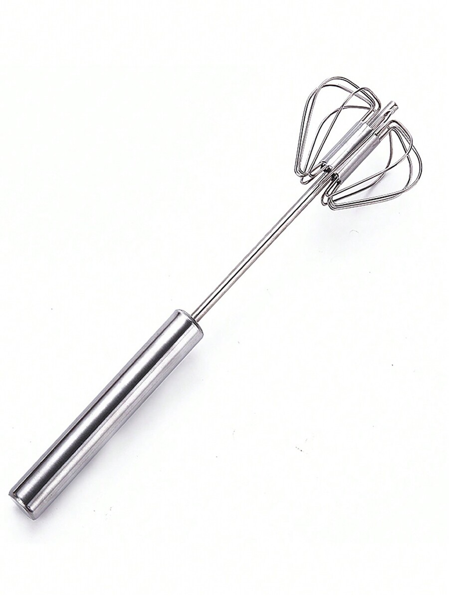 Manual Stainless Steel Hand Egg Beater, Half-Auto Egg Mixer For Home ...