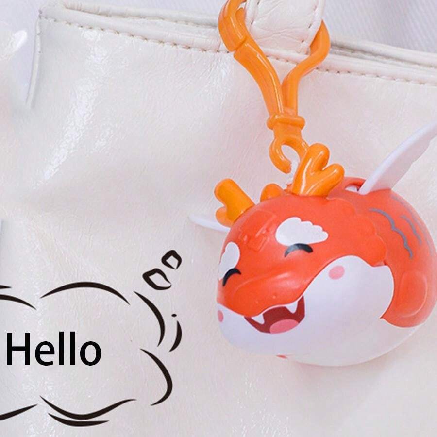 This Red, Plump Dragon Pull-String Flying 1pc/Dragon Keychain With A ...