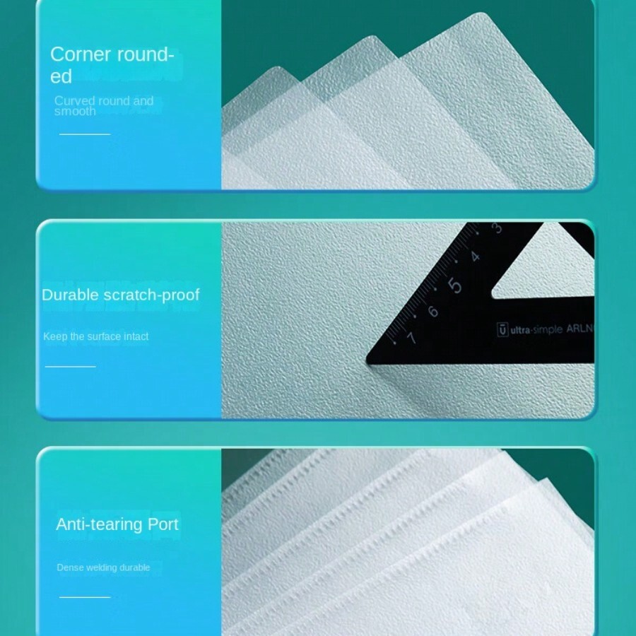 M&G Stationery A4 Transparent Folder L-Shaped Folder Single-Piece Two ...