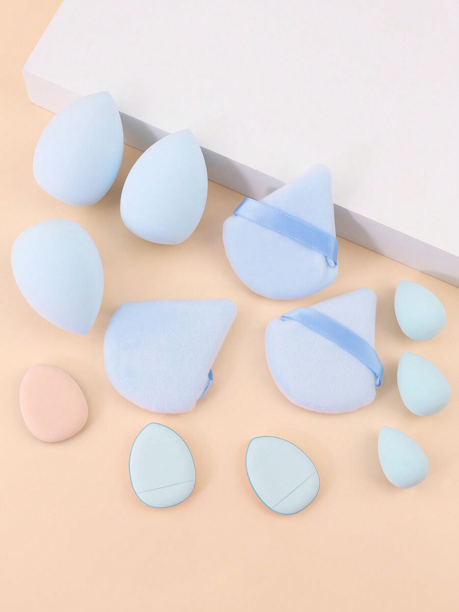 12pcs/Set Makeup Sponge Combination Kit, Non-Latex Cosmetic Sponge For ...