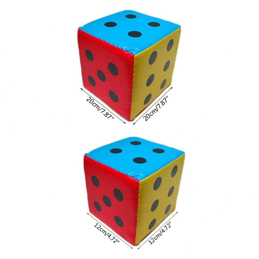 12/20cm Soft Party Sponge Dice Funny Props Practical Joke Set For Party ...