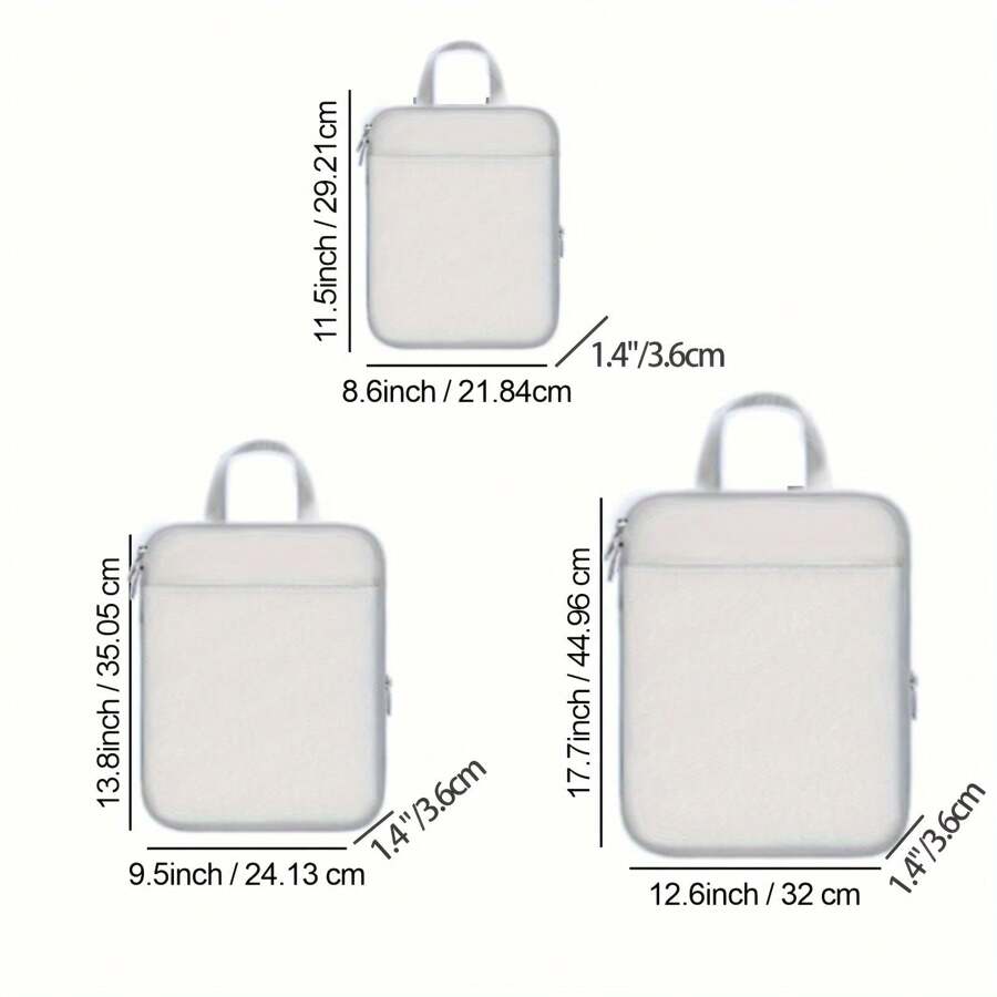 4pcs See Through Mesh Compression Packing Cubes For Suitcases - 4 Pack ...
