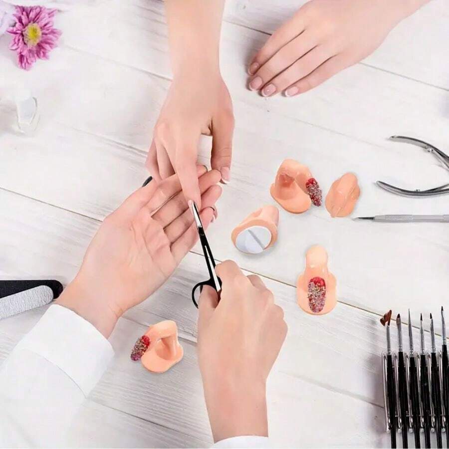 20pcs Practice & Repair Fingernails And False Nails, Training For ...