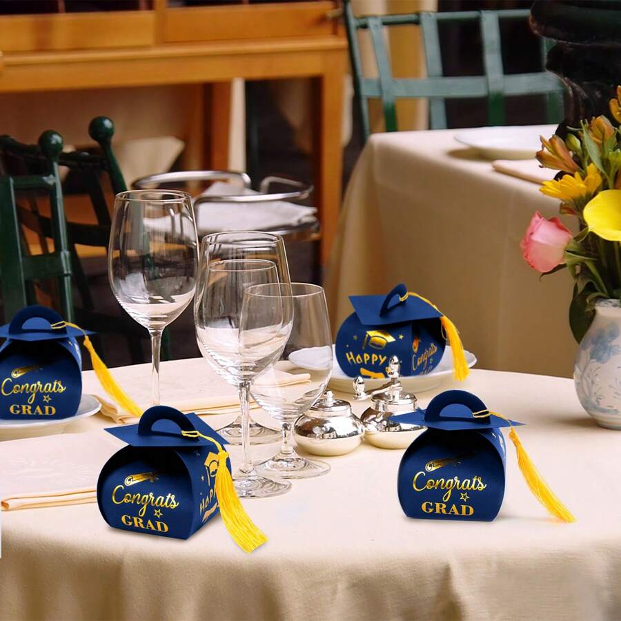 20pcs Graduation Cap Gift Box Graduation Party Favors Graduation Candy ...