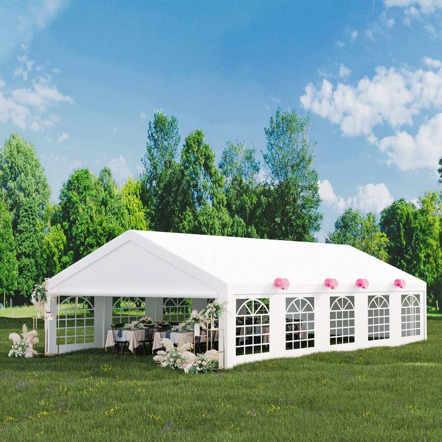 Outdoor Party Tent Heavy Duty, 20x40 FT Wedding Canopy With White Large ...