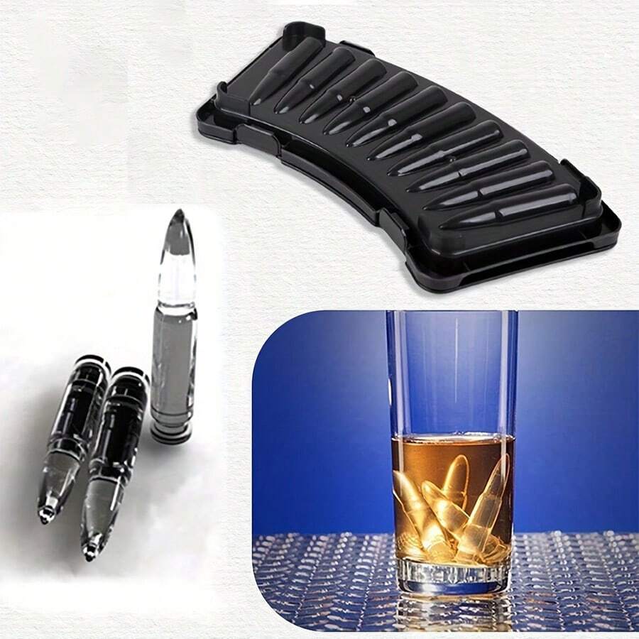 1PC/3pcs, Gun Shaped Ice Cube Tray, Flexible Silicone Ice Cube Mold ...