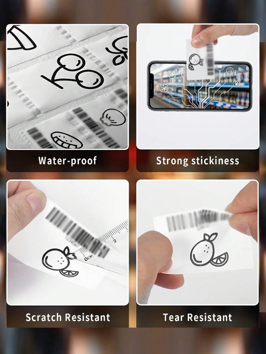 Marklife White Thermal Label Paper 1.97inch X 0.79inch(50mm X 20mm ...