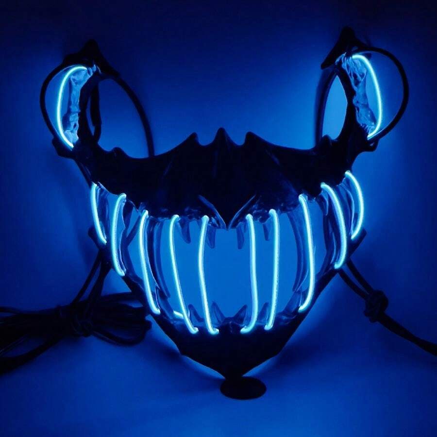 One Glowing Half-Face Hollowed-Out Mask In Four Colors, Half-Face ...