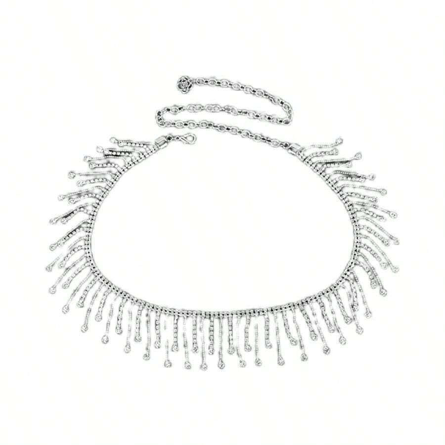 Chaîne de ventre à pompons et strass pour la décoration de robe Ins New ...