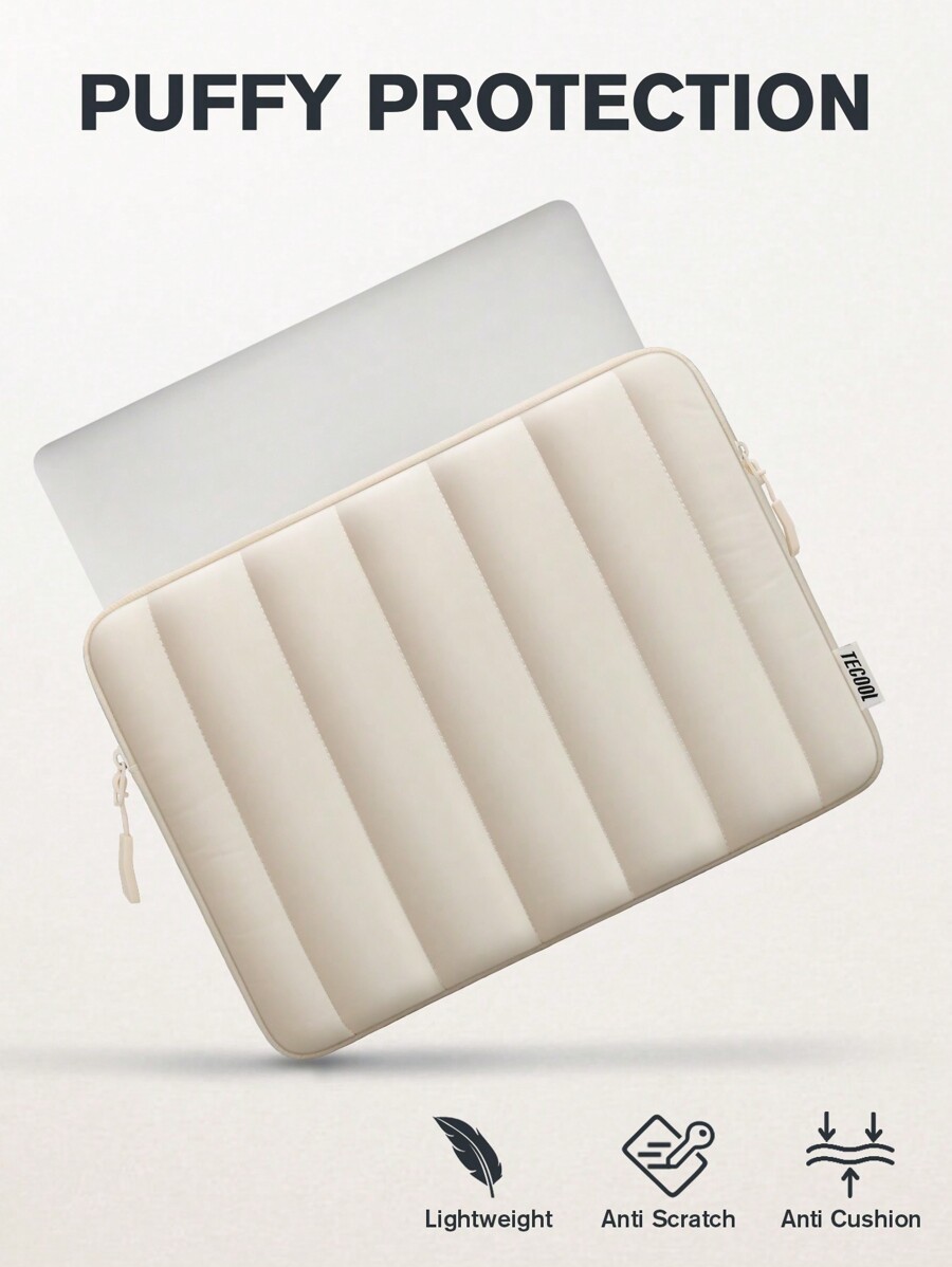 TECOOL Puffy Laptop Sleeve Bag Compatible With MacBook Air Pro 13 14 ...