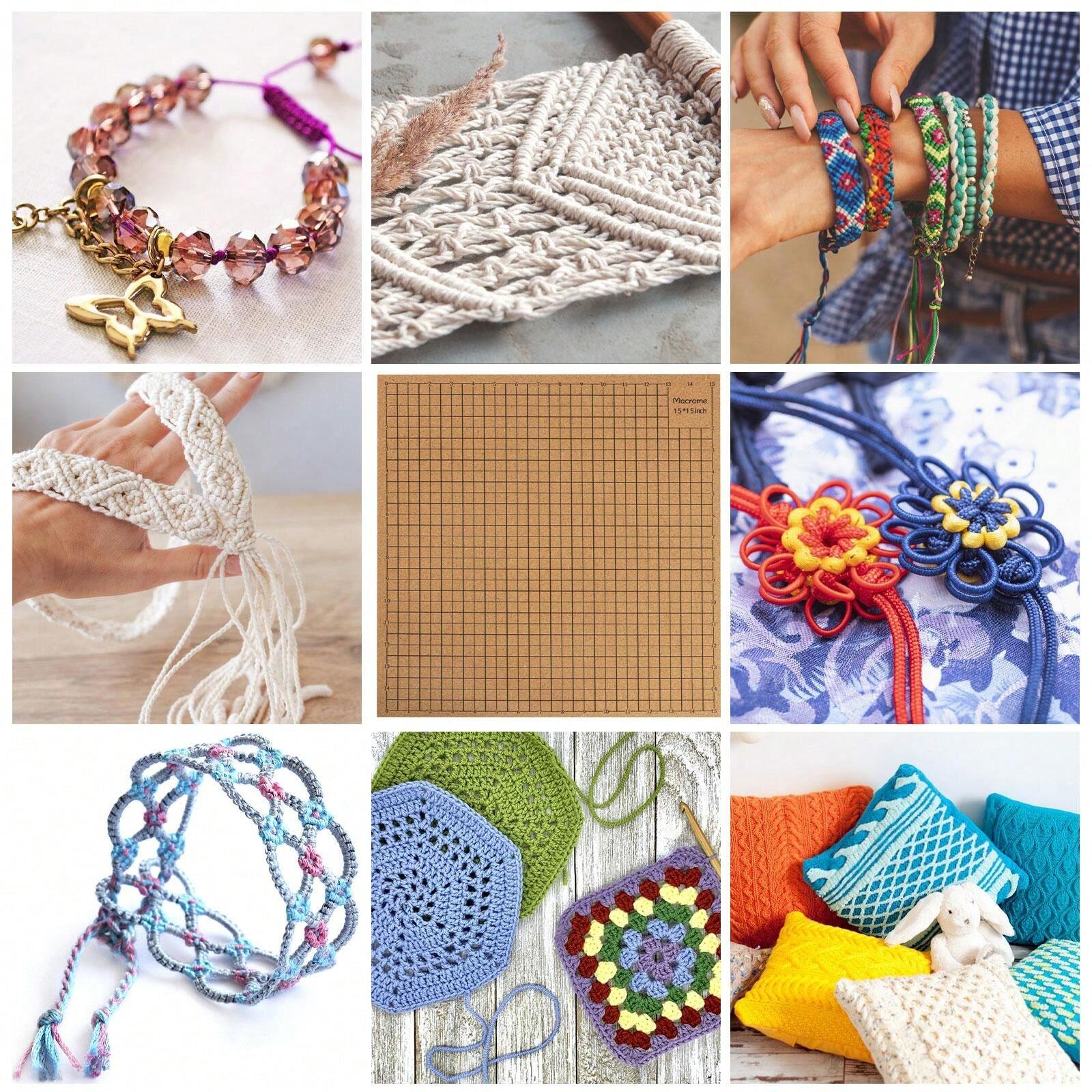 Macrame Board With Grids Double Sided Macrame Project Board With 50 T ...