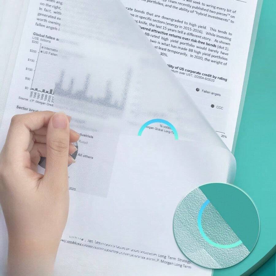 M&G Stationery A4 Transparent Folder L-Shaped Folder Single-Piece Two ...