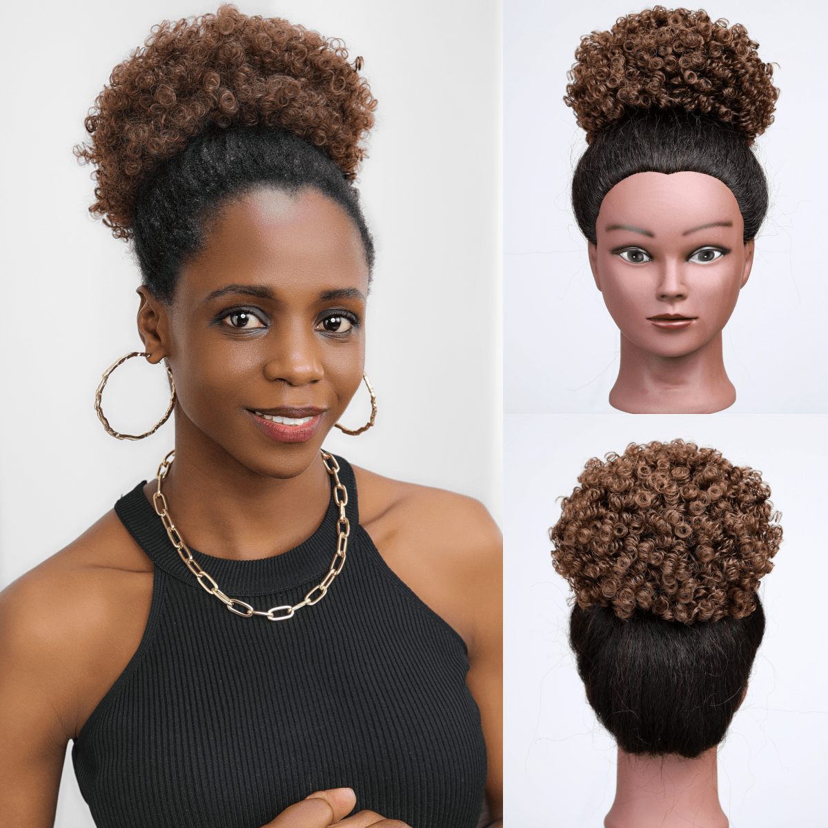 Afro Puff Drawstring Ponytail For , Short Kinky Curly Afro Ponytail ...