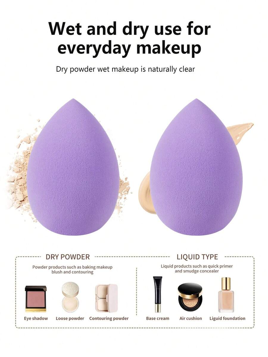 12pcs/Set Makeup Sponge Combination Kit, Non-Latex Cosmetic Sponge For ...
