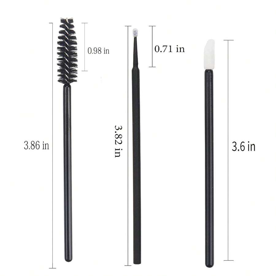 200 PCS Eyelash Extension Supplies Kit Disposable Lash Spoolies Brushes ...