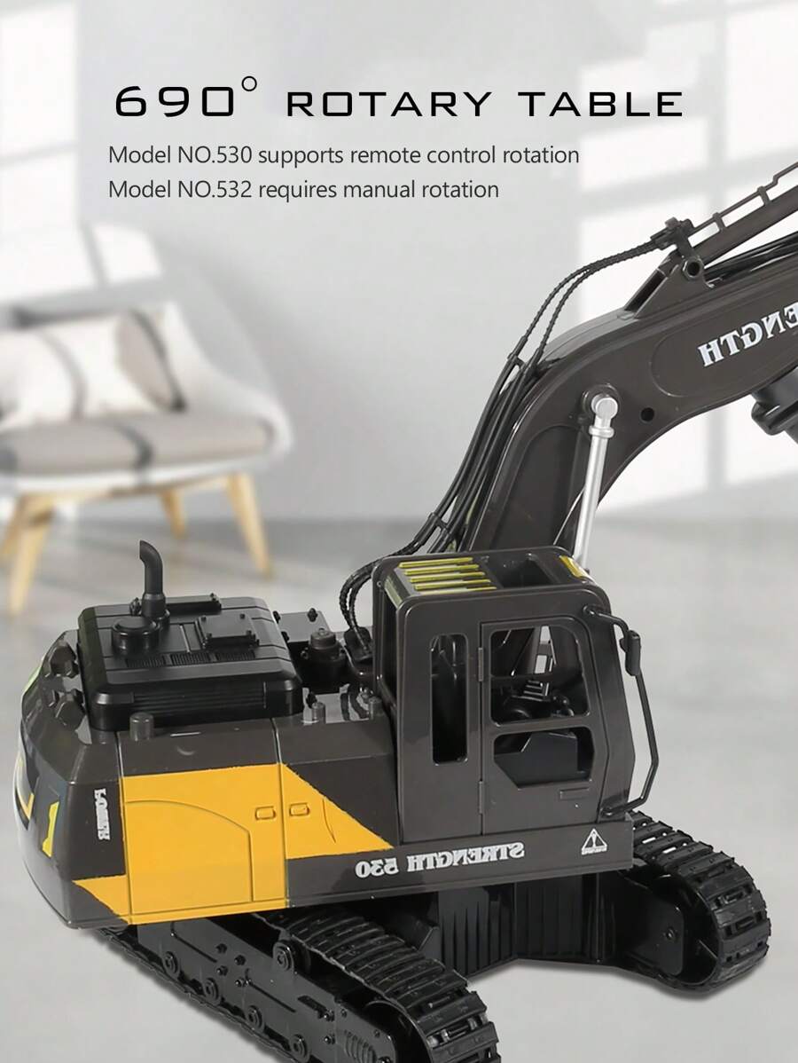 Remote-Controlled Construction Excavator Toys, Equipped With Lights ...