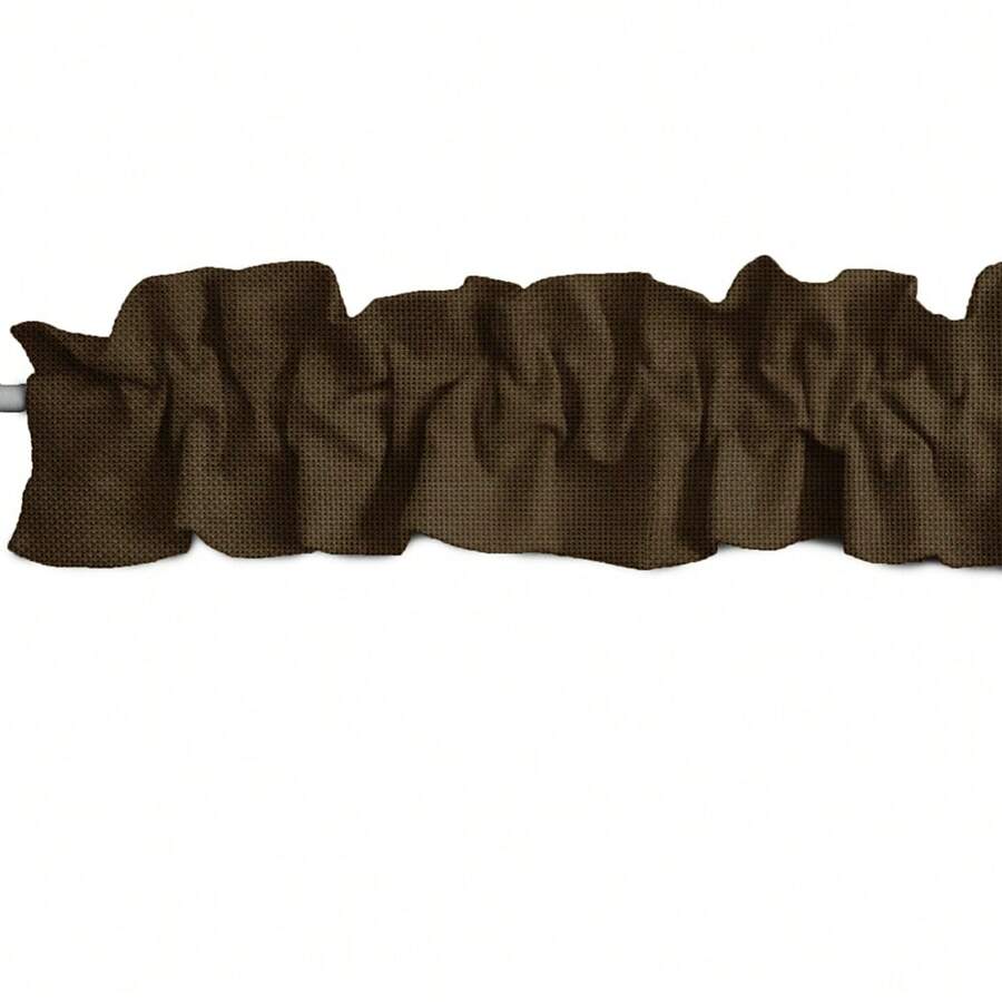 Faux Burlap Sleeve Topper Window Valance | SHEIN USA