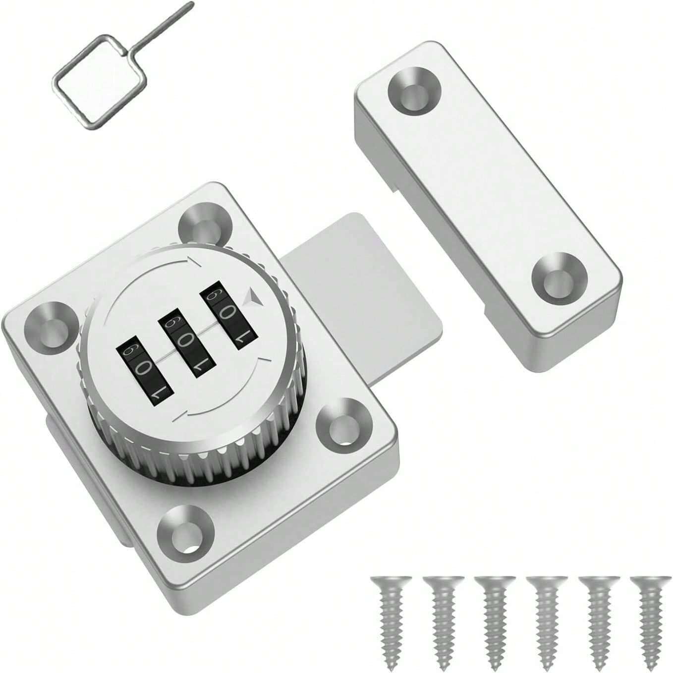 Silver Cabinet Password Latch Lock, Keyless Cabinet Lock, Cabinet Latch ...