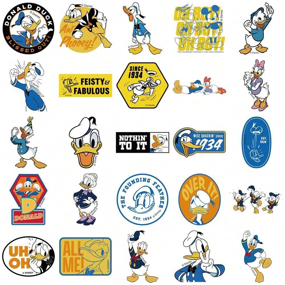 50 PCS Pato Donald oficialmente licenciado vinil adesivos à prova d ...