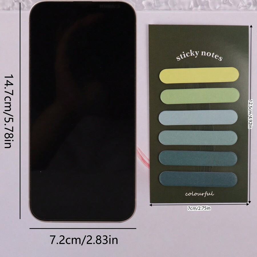 Gradient Sticky Notes - Writable Memo Pad With Colorful Index Tabs For ...