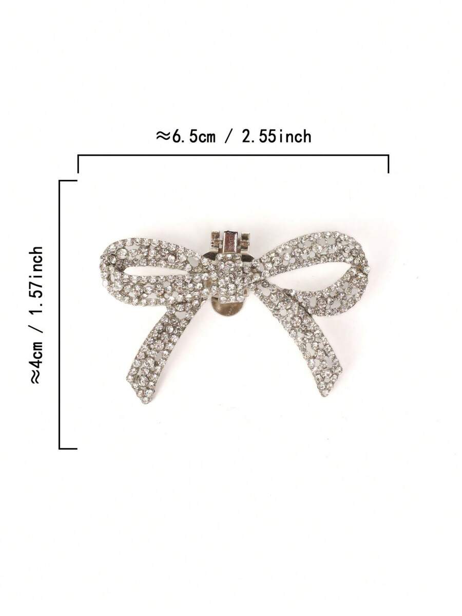 1 Pair Of Toe Decorations Removable Bows Rhinestone Shoe Flowers