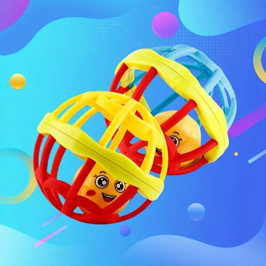 Soft Rubber Rattle, Gnawing Biteable Crawling Ball, Soft Rubber Fitness ...