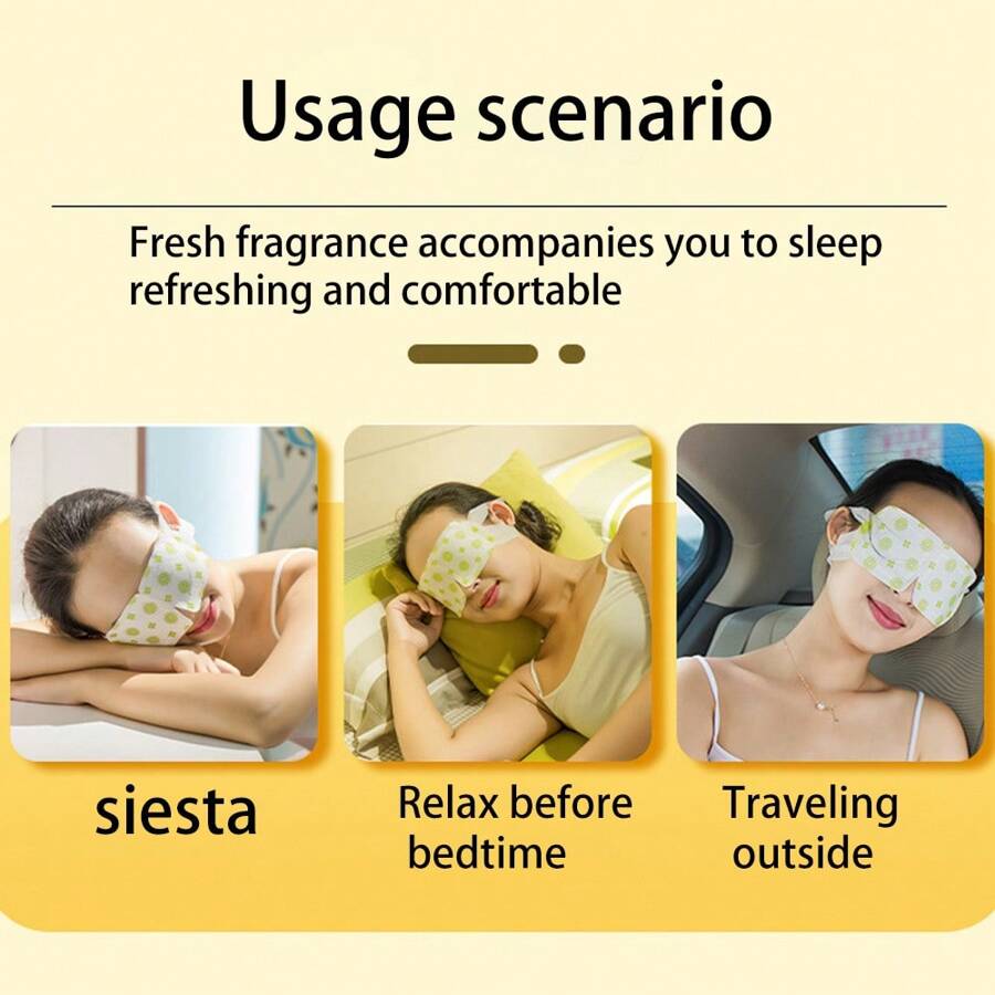 5pcs Lavender Scented Steam Eye Mask For Relieving Eye Fatigue, Light ...