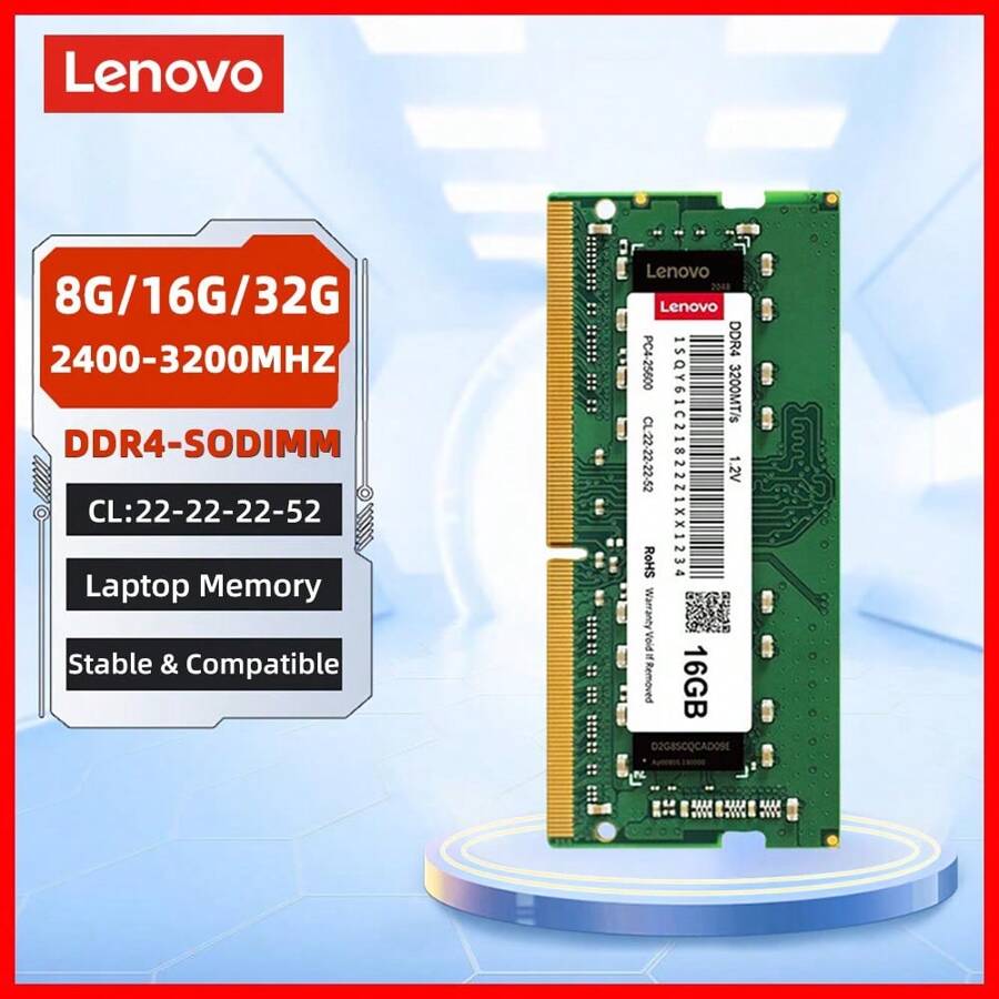 lenovo RAM DDR4 8GB 16GB 32GB 2666MHz 3200MHz 1.2V para portátil RAM 260 pines SO-DIMM Memoria ...