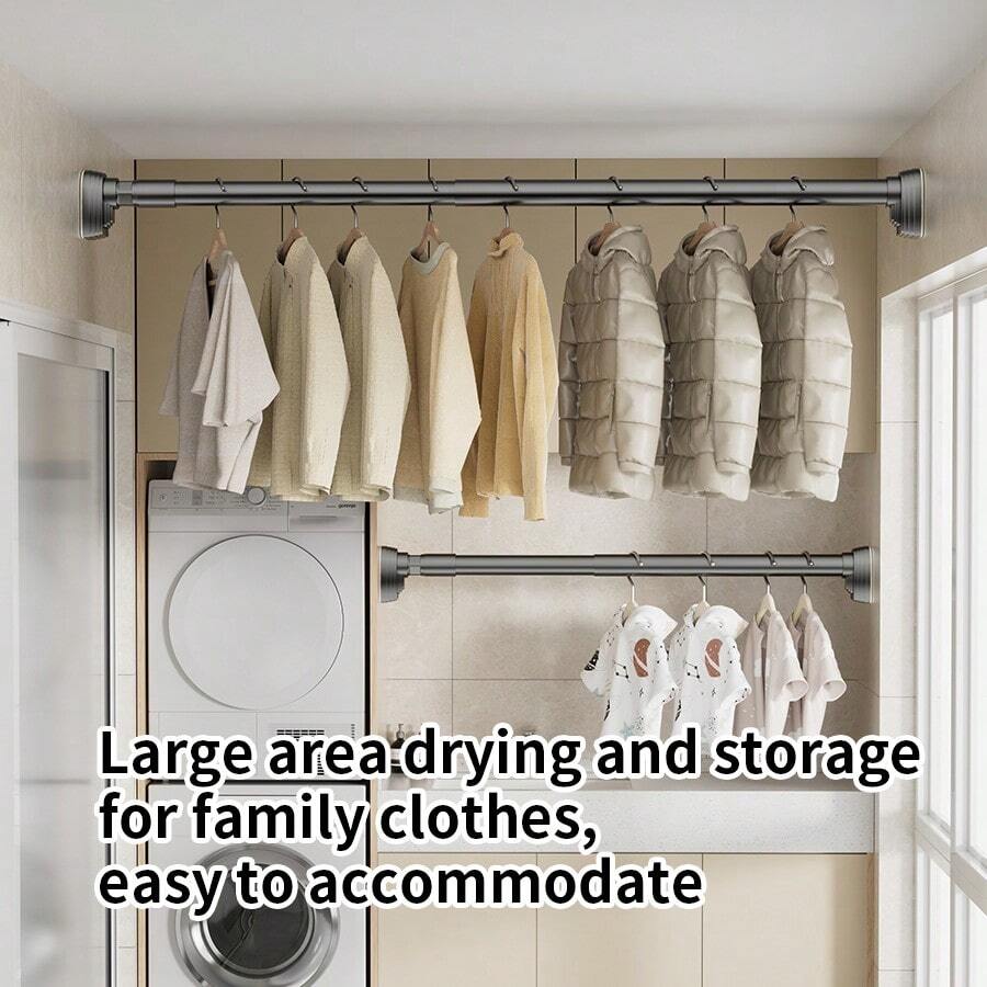 1pc Simple Black Disassembly And Assembly Telescopic Pole Clothes ...